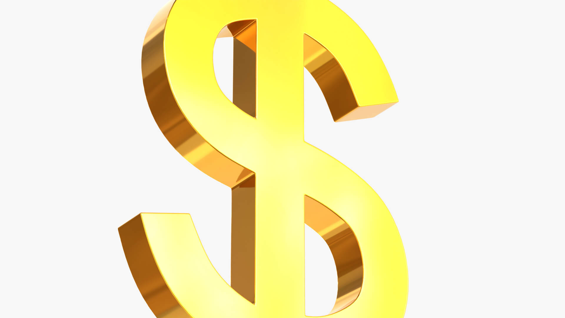 Dollar Currency Sign - 3D Model by esfey