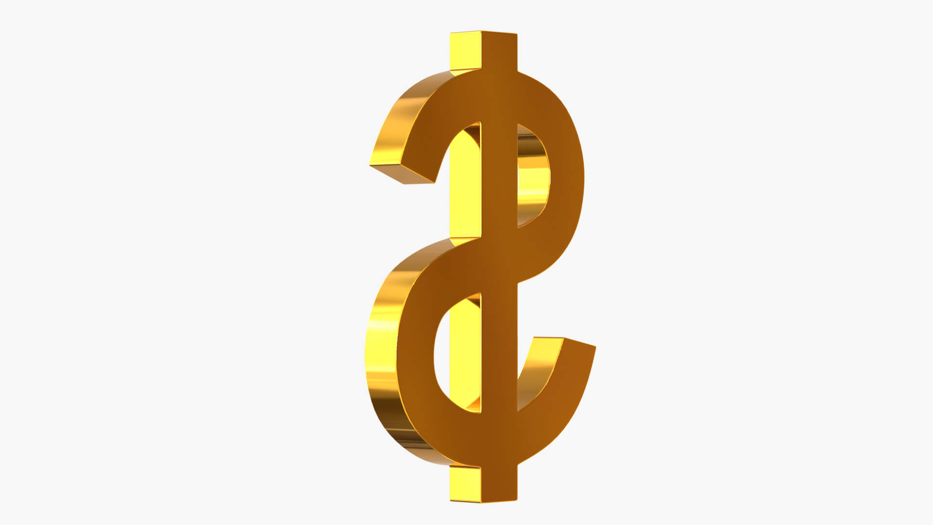 Dollar Currency Sign - 3D Model by esfey