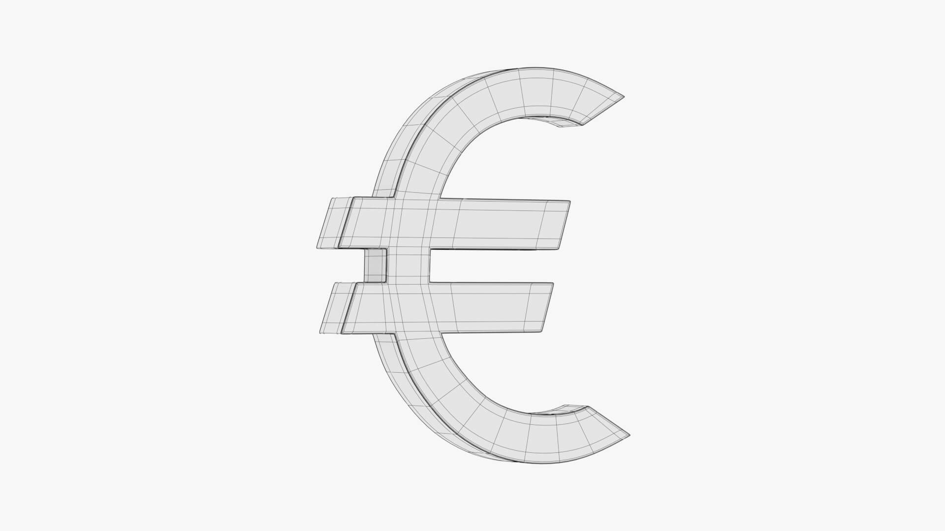 Euro Currency Sign - 3D Model by esfey