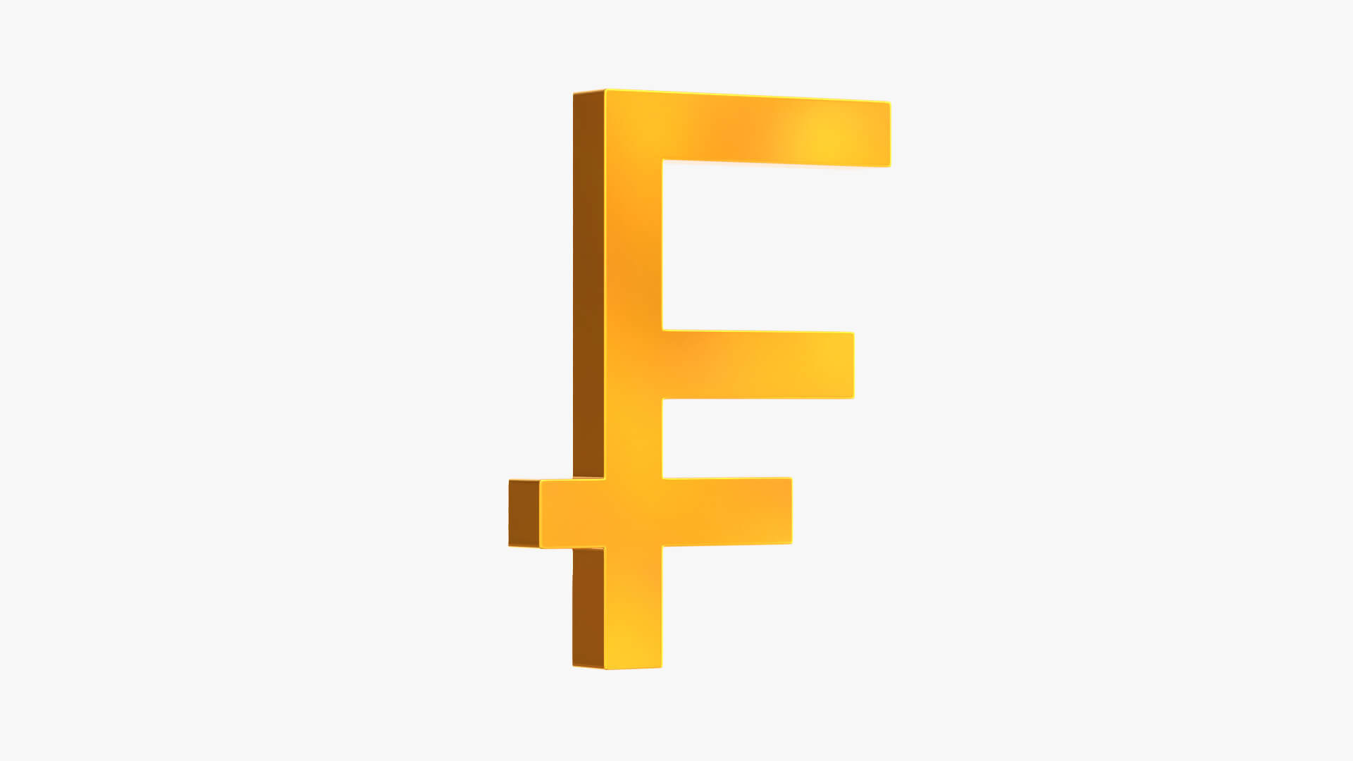 Franc Currency Sign - 3D Model by esfey