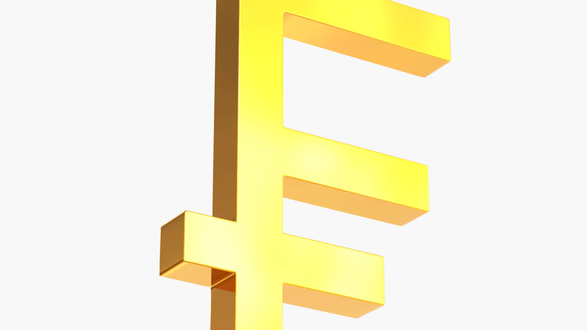 Franc Currency Sign - 3D Model by esfey