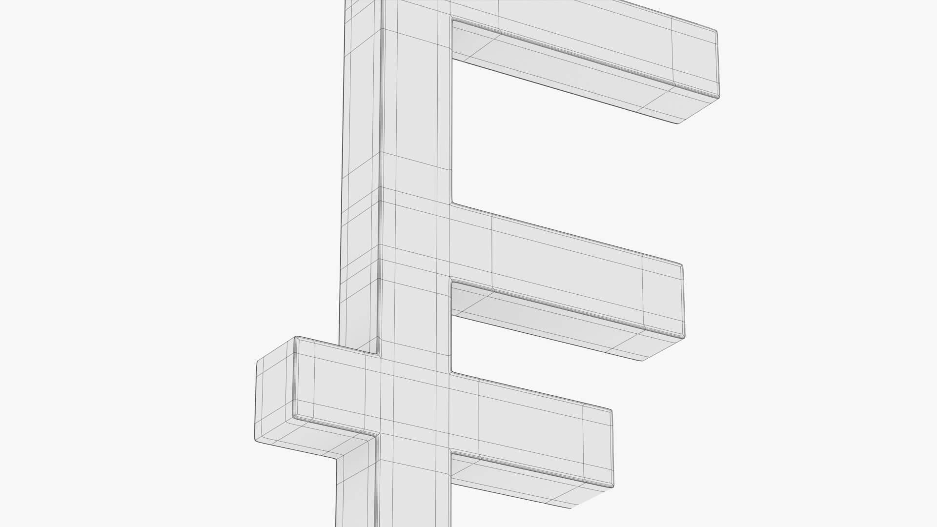 Franc Currency Sign - 3D Model by esfey