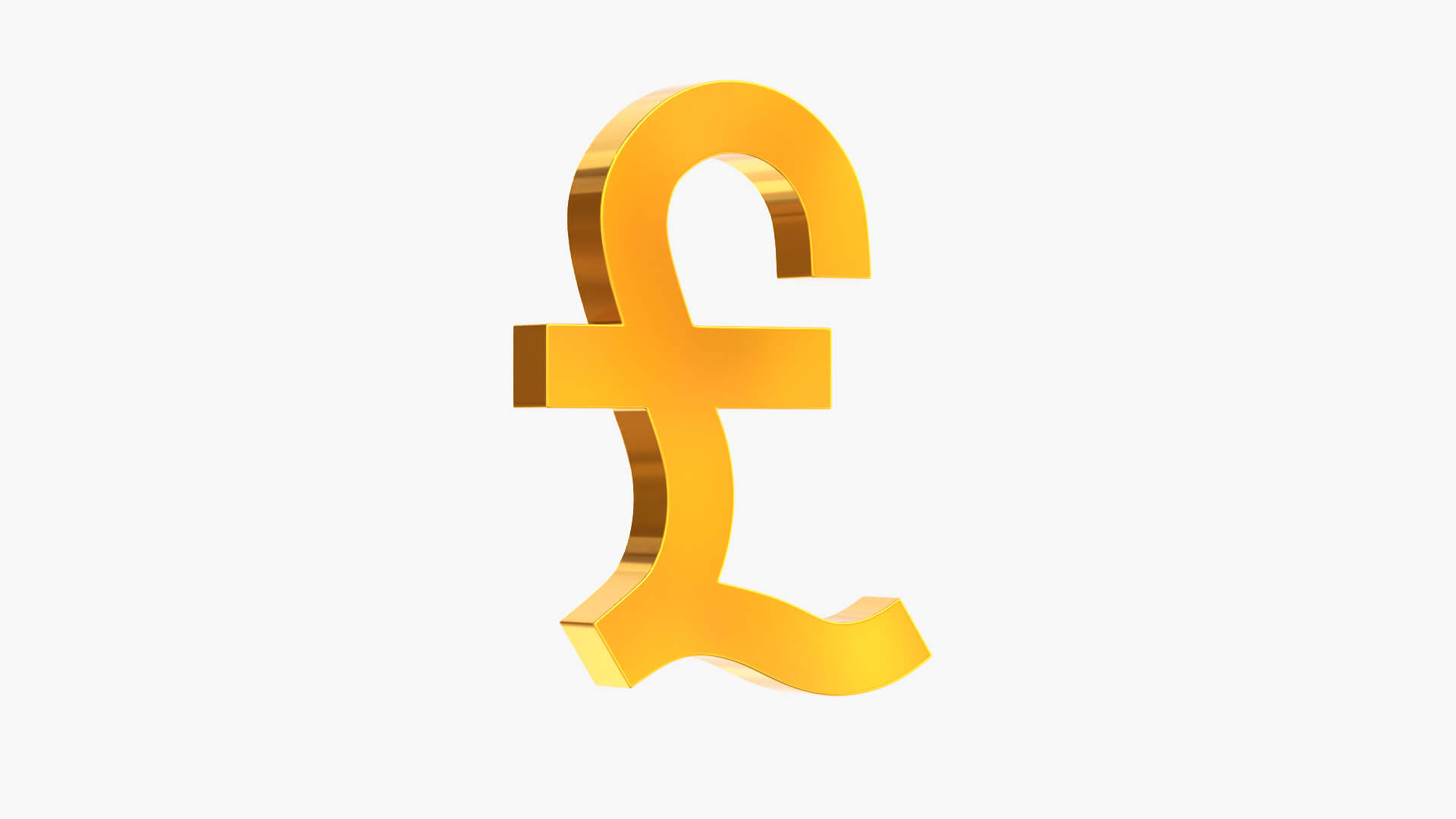Pound Currency Sign - 3D Model by esfey