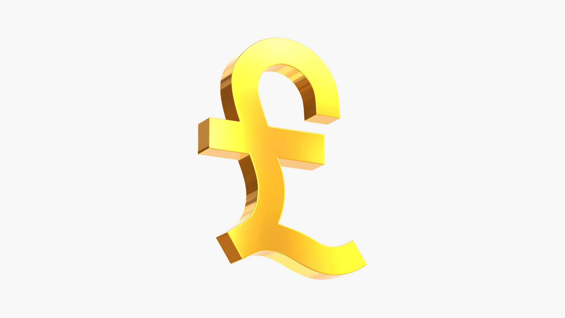 Pound Currency Sign - 3D Model by esfey