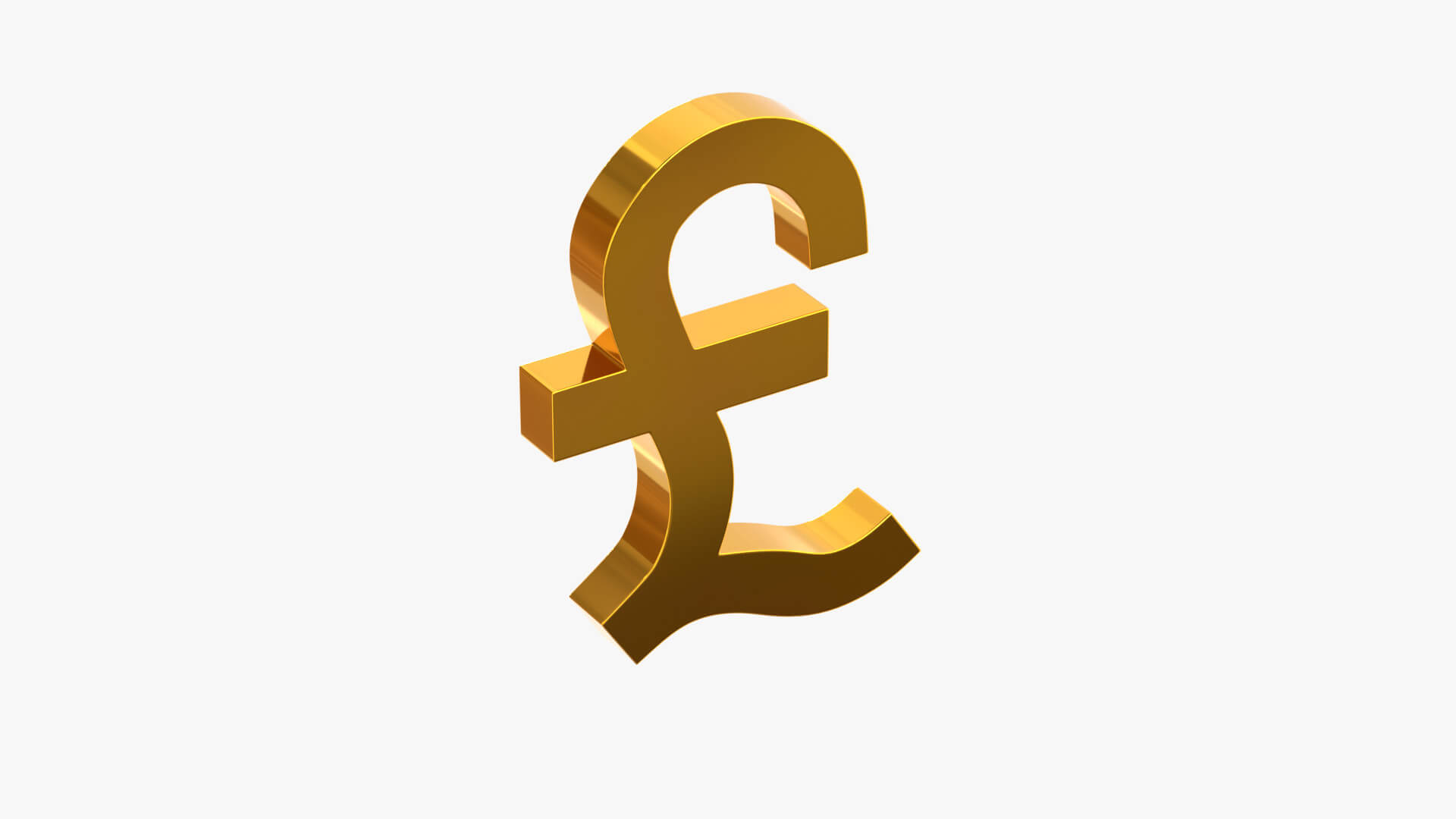 Pound Currency Sign - 3D Model by esfey