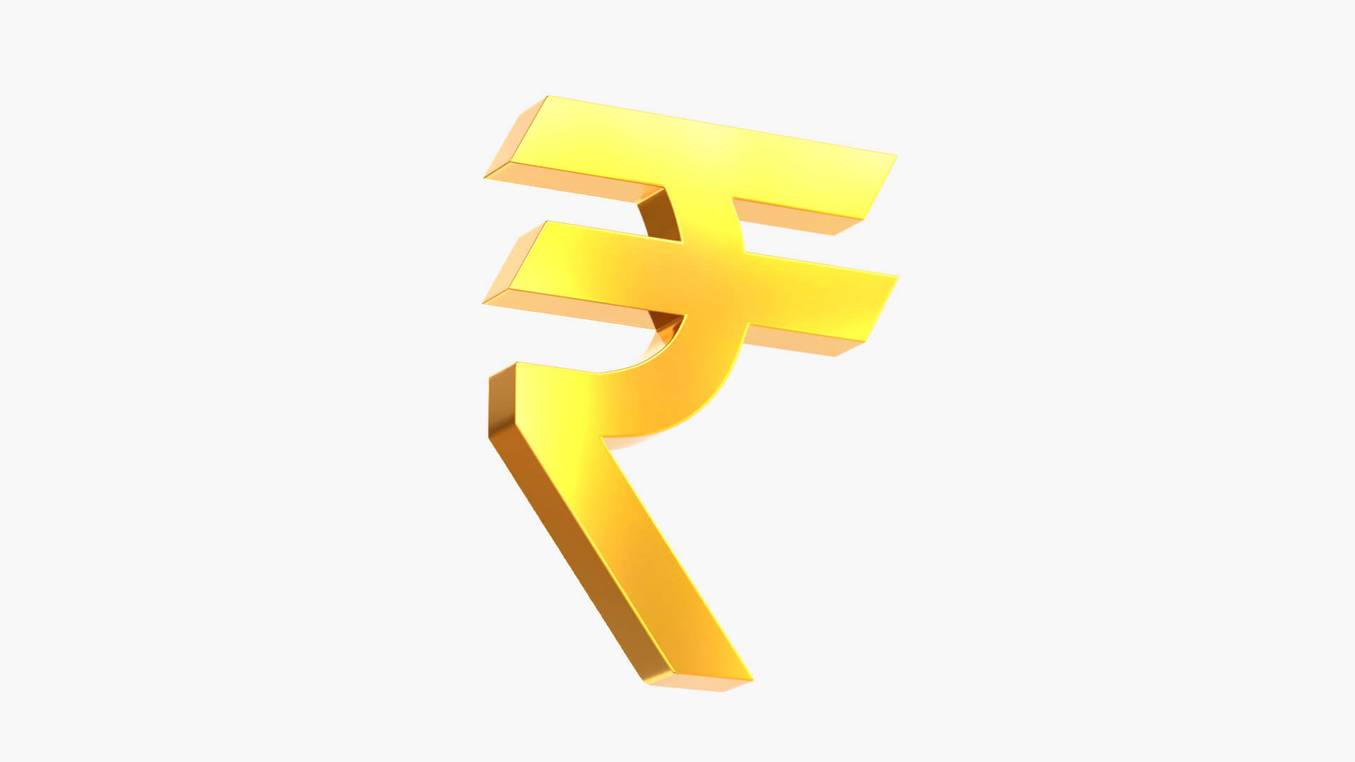 Rupee Currency Sign - 3D Model by esfey