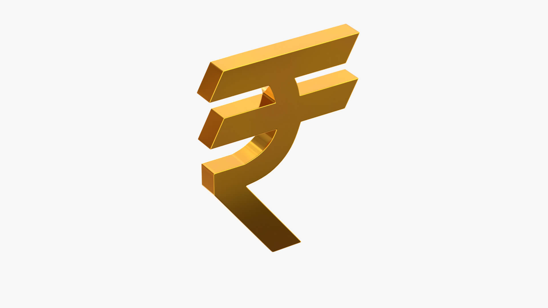 Rupee Currency Sign - 3D Model by esfey