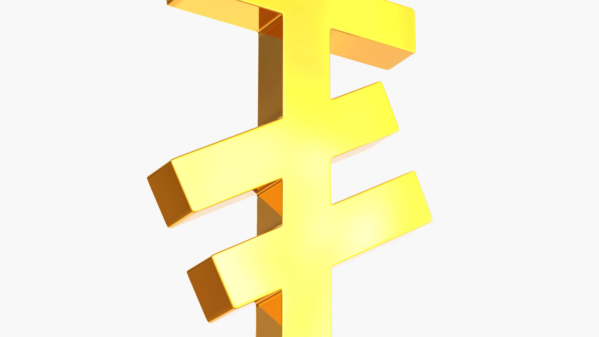 Tugrik Currency Sign - 3D Model by esfey