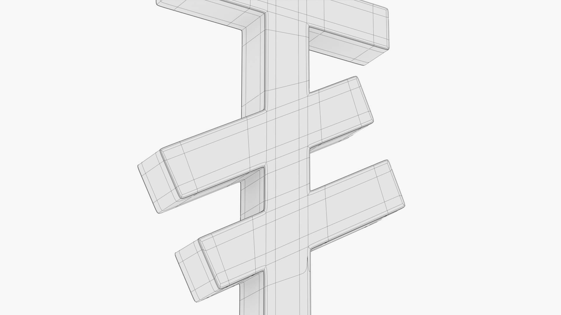 Tugrik Currency Sign - 3D Model by esfey