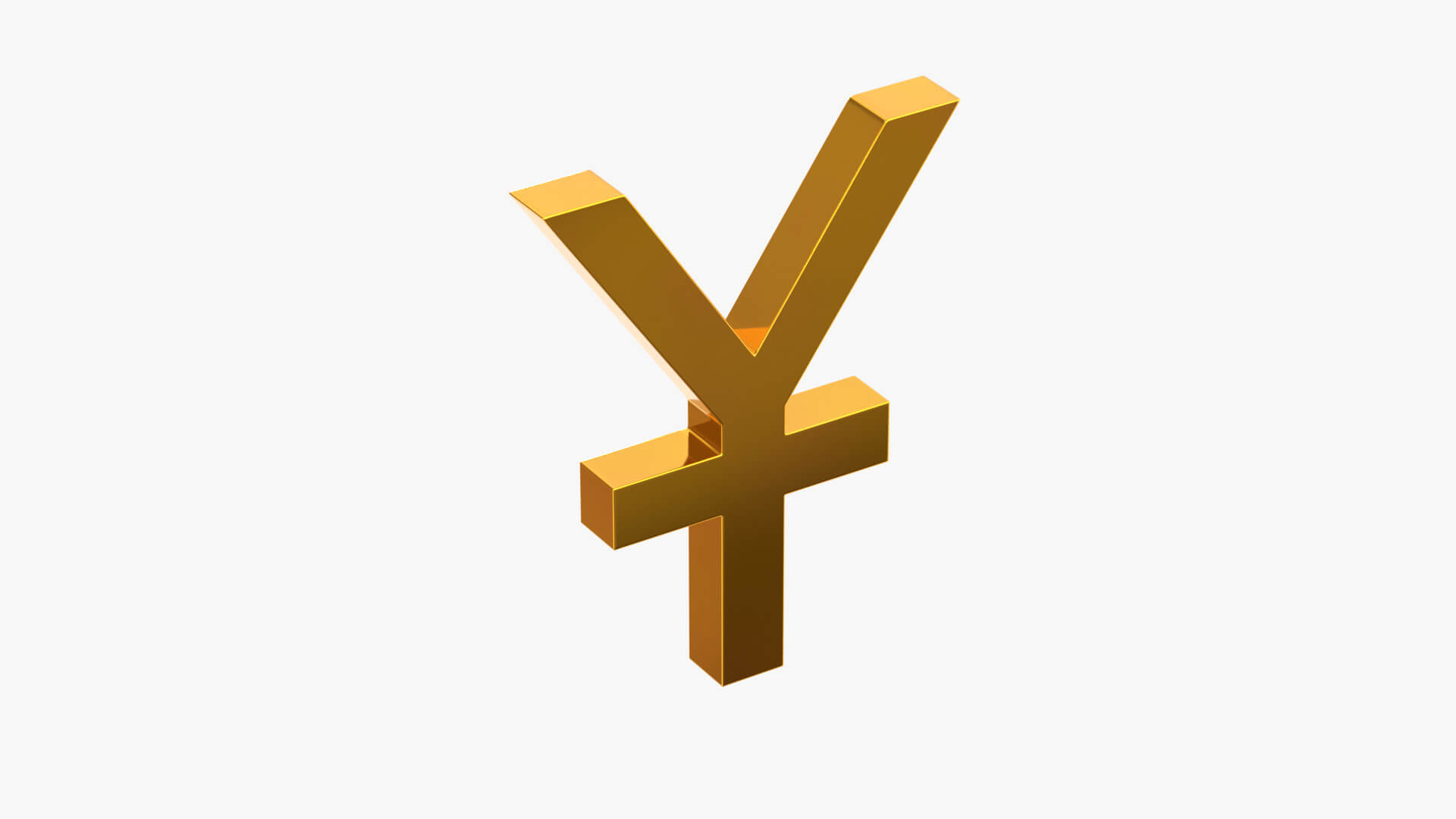 Yuan Currency Sign - 3D Model by esfey