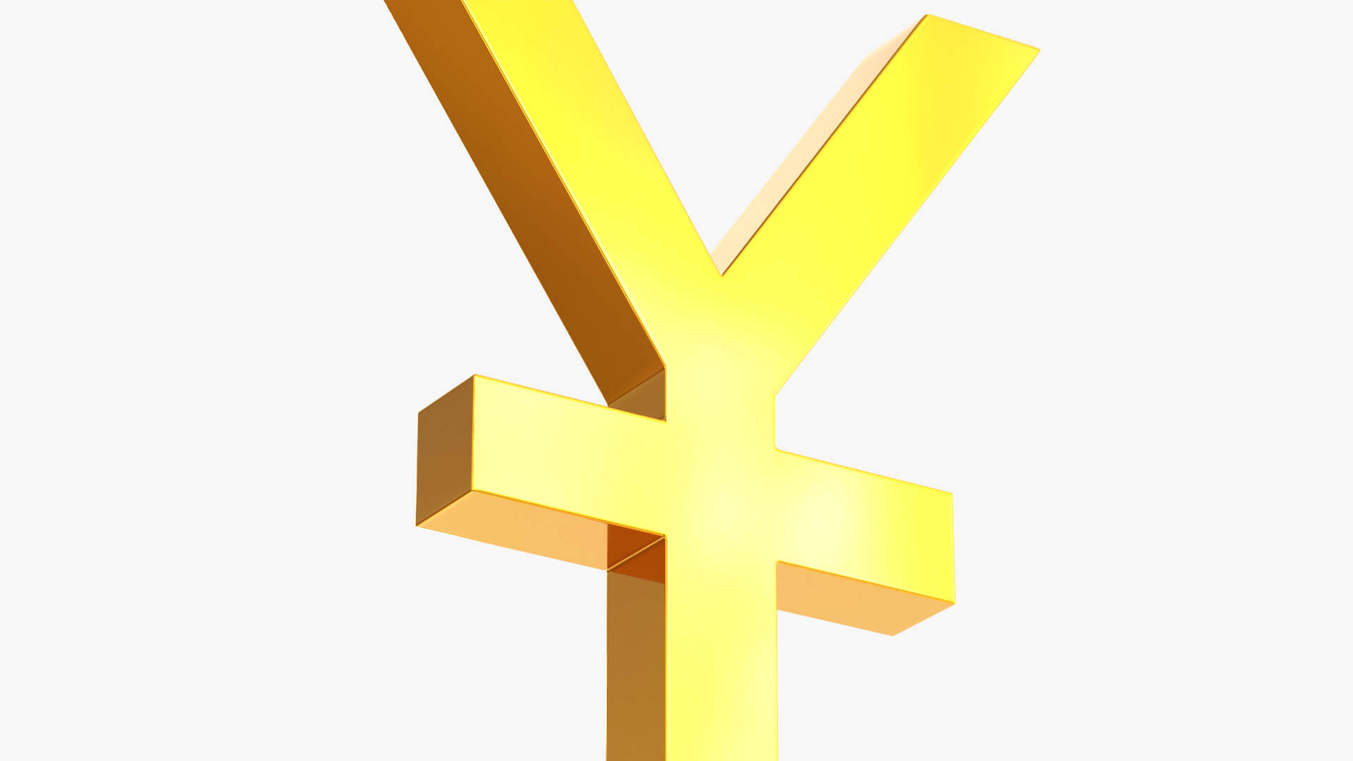 Yuan Currency Sign - 3D Model by esfey