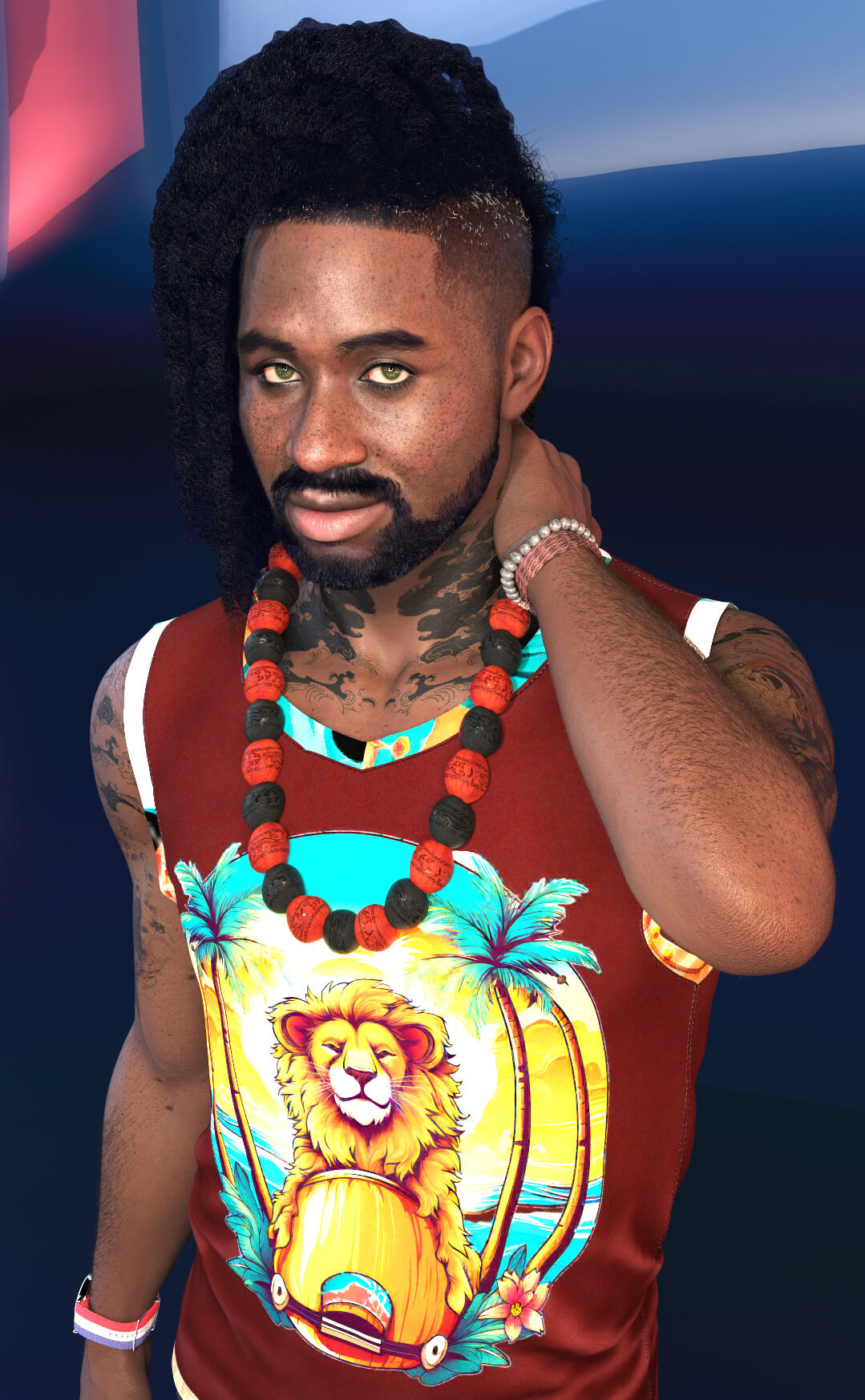 Winston Kelly 3D Render, Digital Art by Eshiel