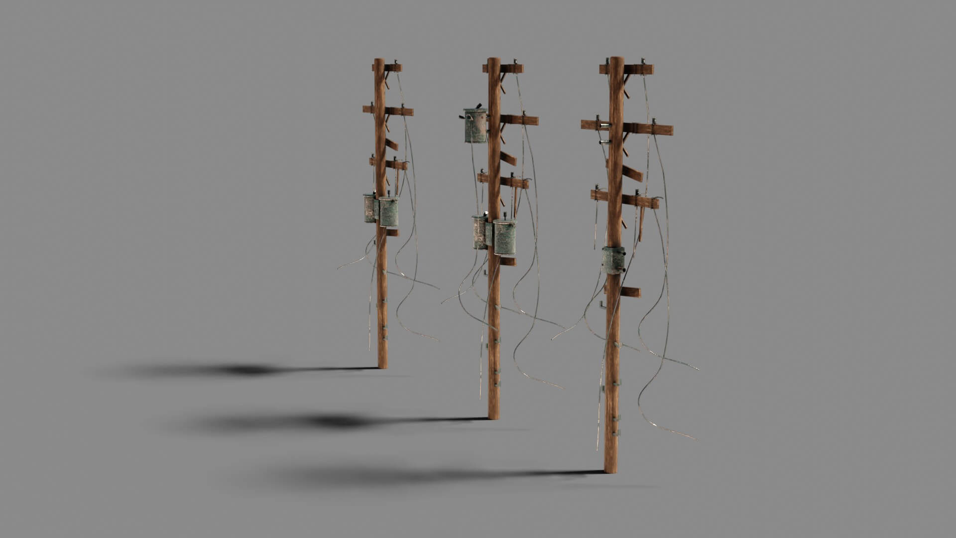 Electrical Poles With PBR Textures Low-poly 3D Model by esmileonline