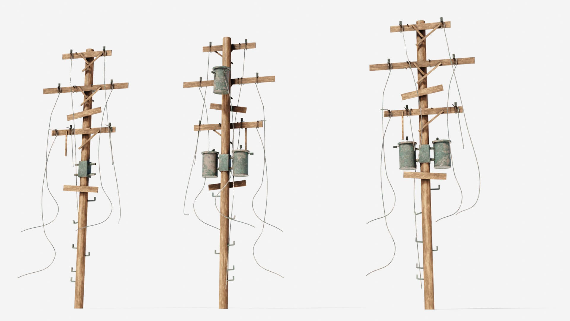 Electrical Poles With PBR Textures Low-poly 3D Model by esmileonline