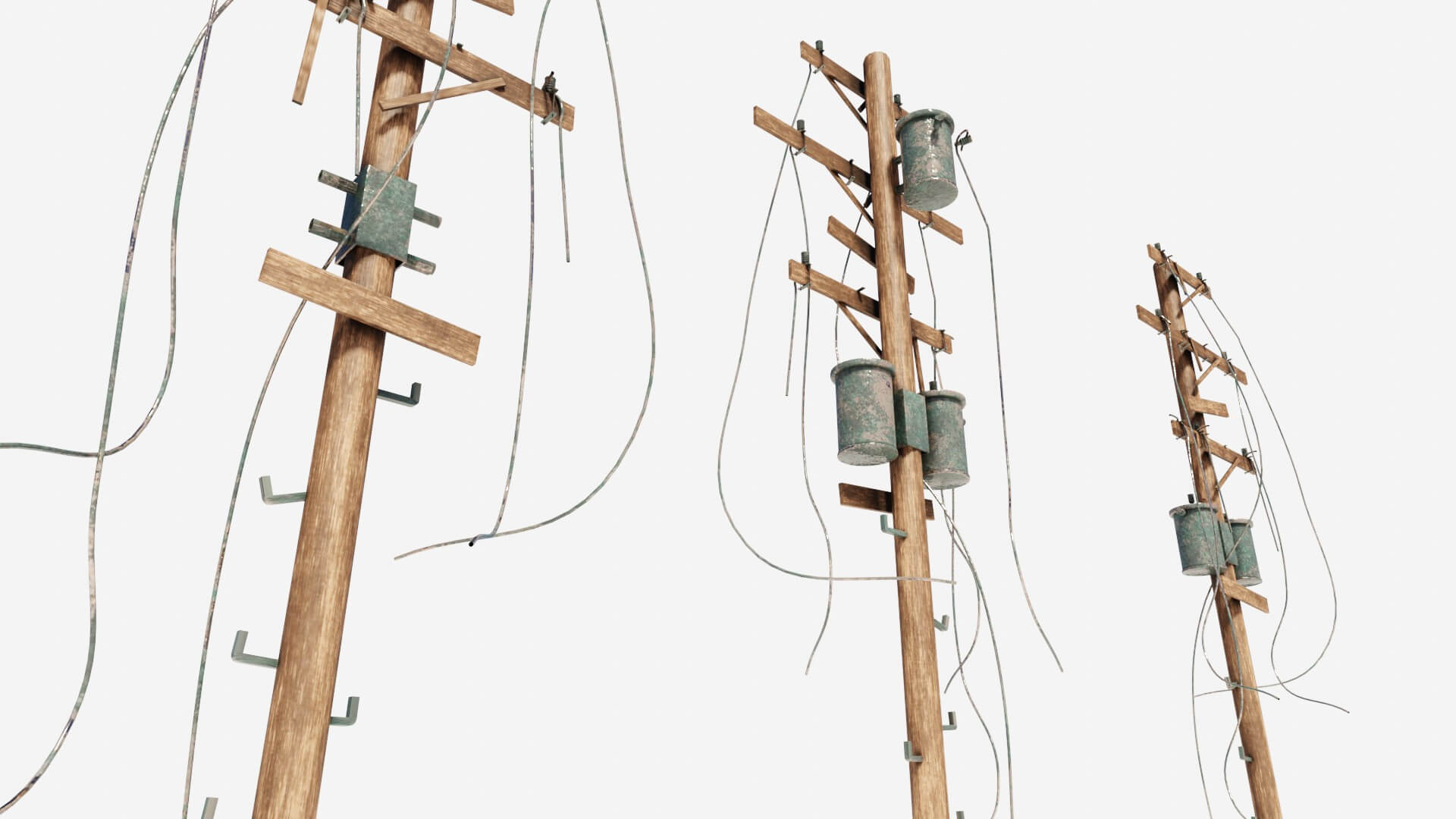 Electrical Poles With PBR Textures Low-poly 3D Model by esmileonline
