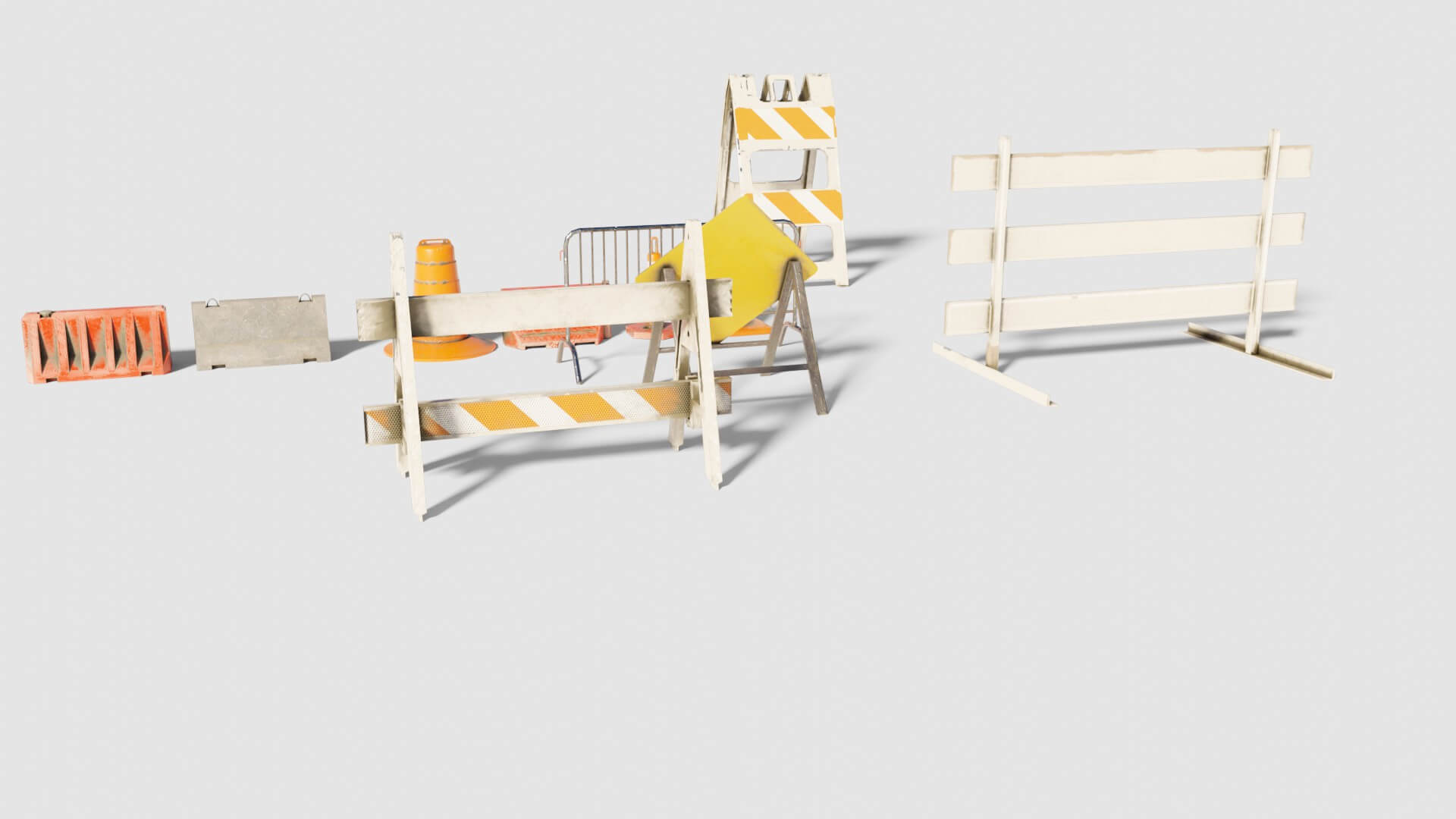 Traffic Barriers Collection - 3D Model by esmileonline