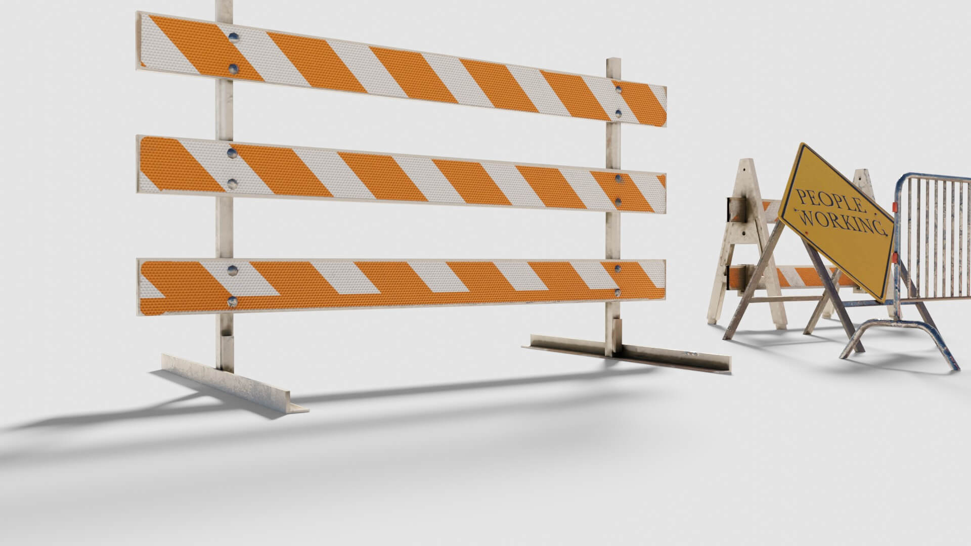 Traffic Barriers Collection - 3D Model by esmileonline