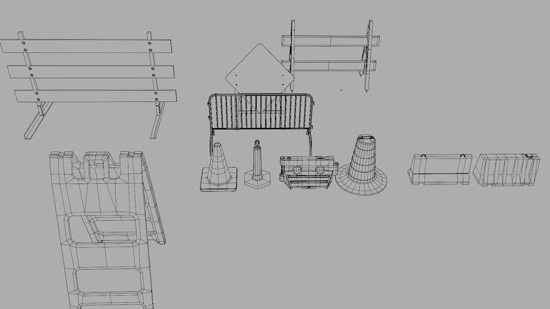 Traffic Barriers Collection - 3D Model by esmileonline