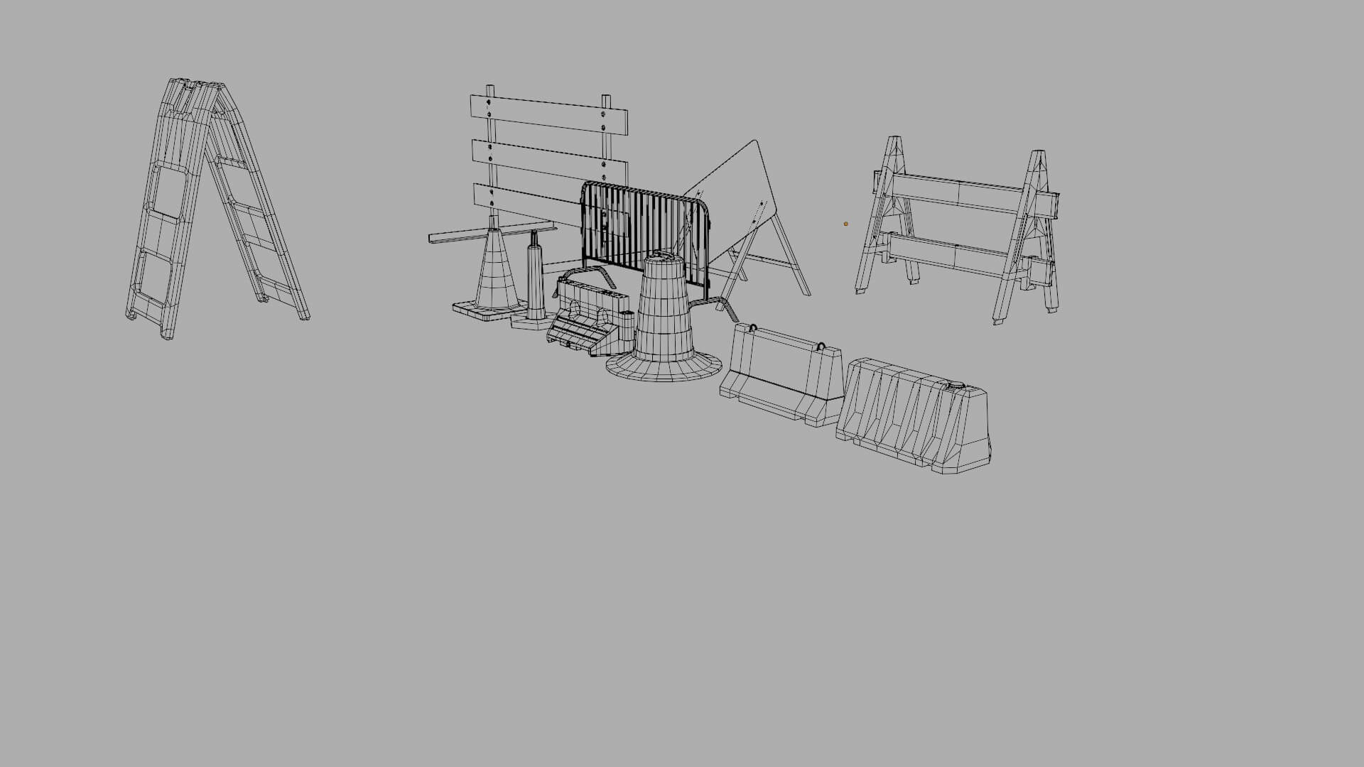 Traffic Barriers Collection - 3D Model by esmileonline