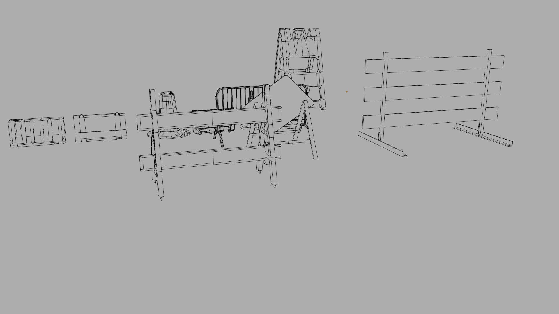 Traffic Barriers Collection - 3D Model by esmileonline