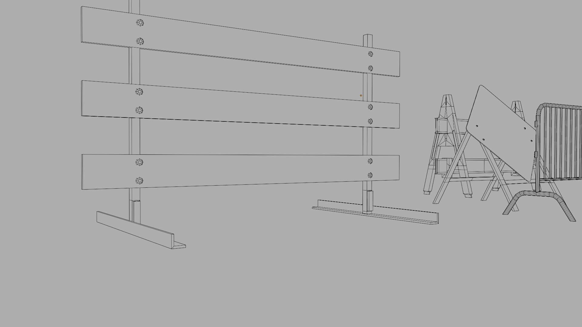 Traffic Barriers Collection - 3D Model by esmileonline