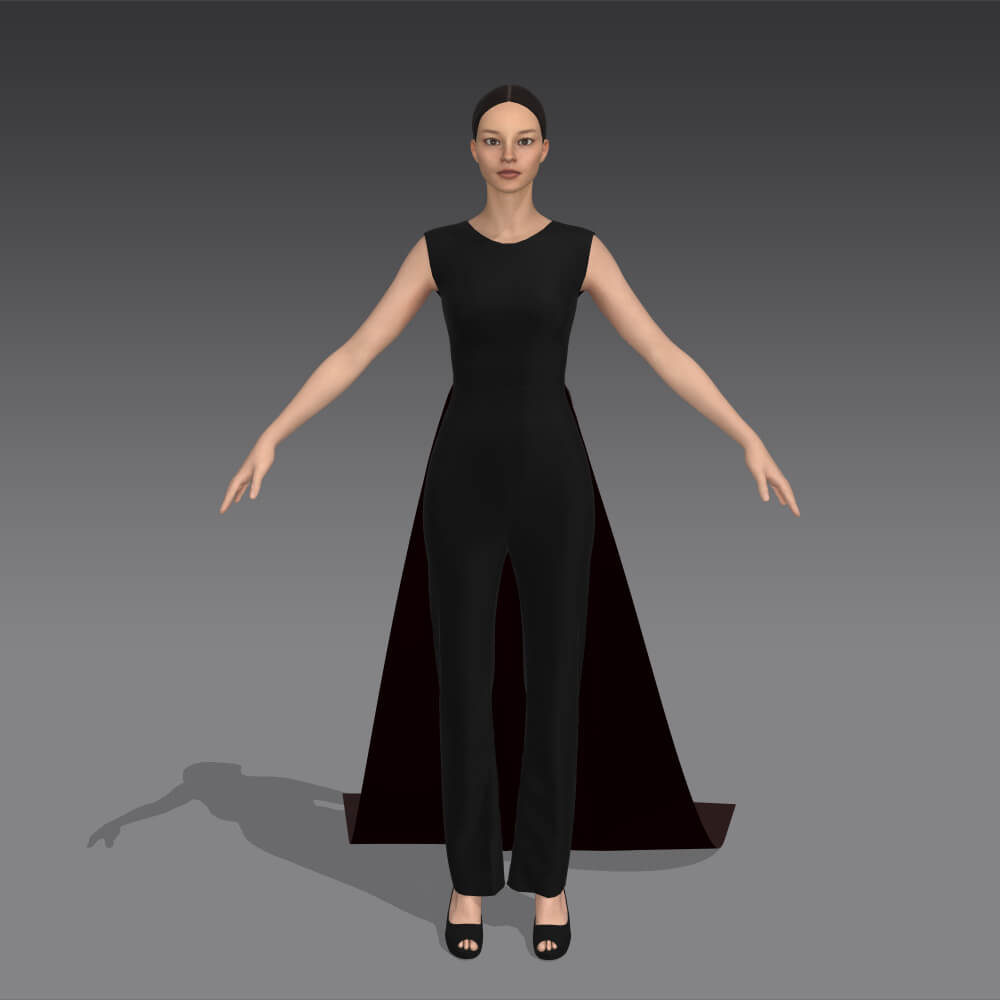 Black Jumpsuit - 3D Model by esrahill