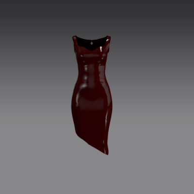 Elegant Red Dress - 3D Fashion Model by esrahill