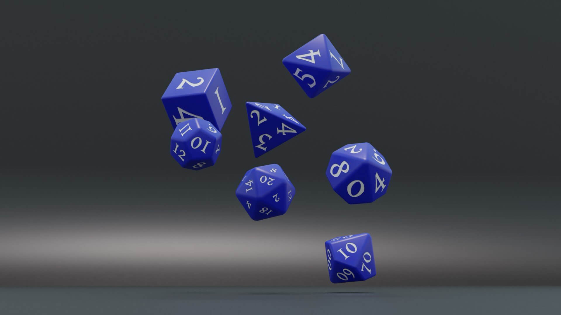 RPG Dice Asset Blue - 3D Model by estchho