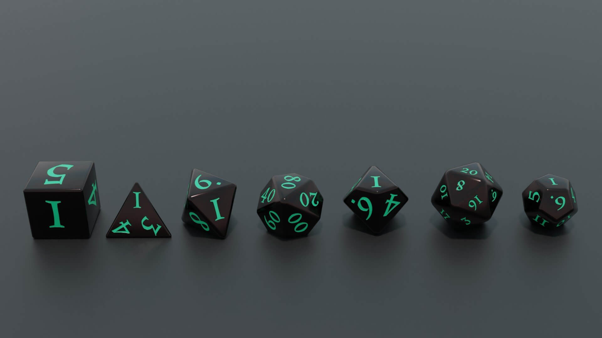 RPG Dice Asset Dark - 3D Model by estchho