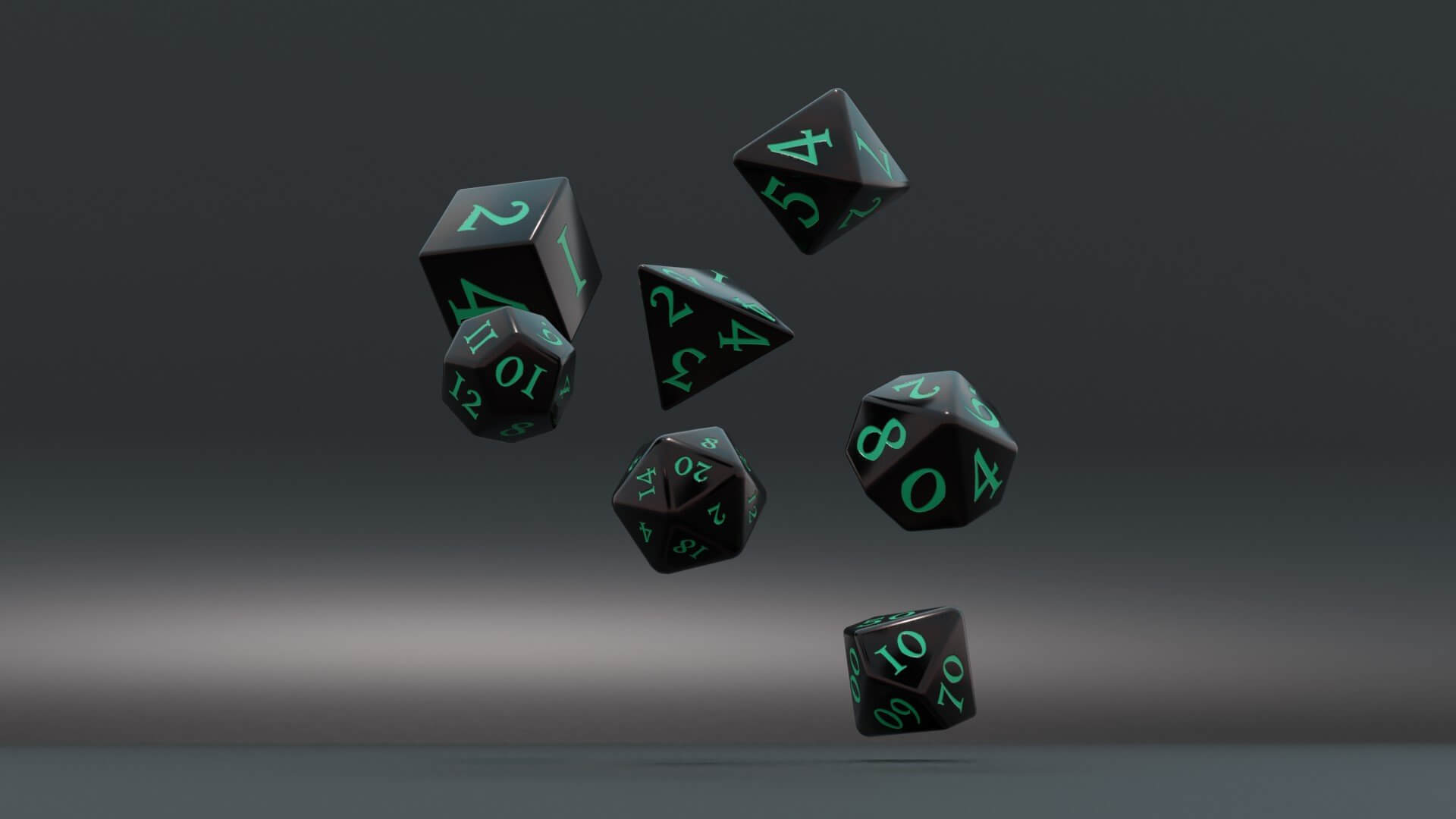 RPG Dice Asset Dark - 3D Model by estchho