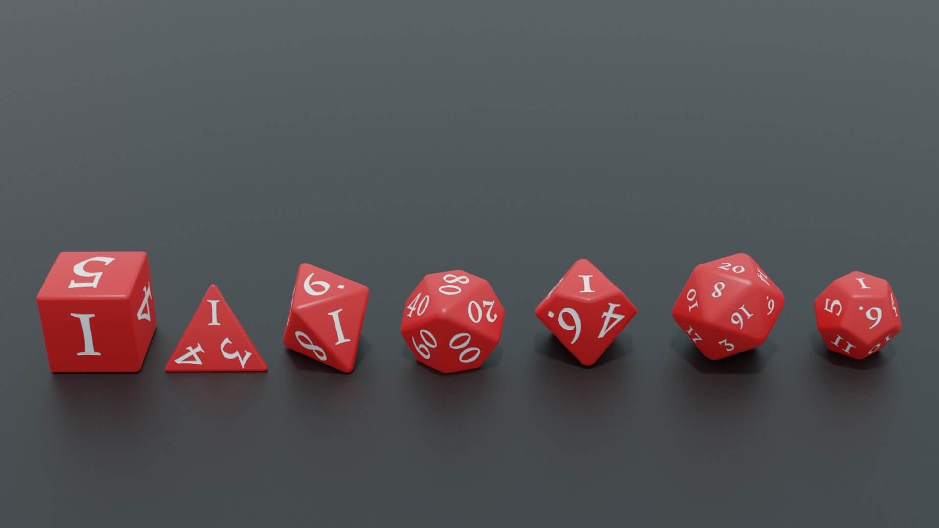RPG Dice Asset Red - 3D Model by estchho