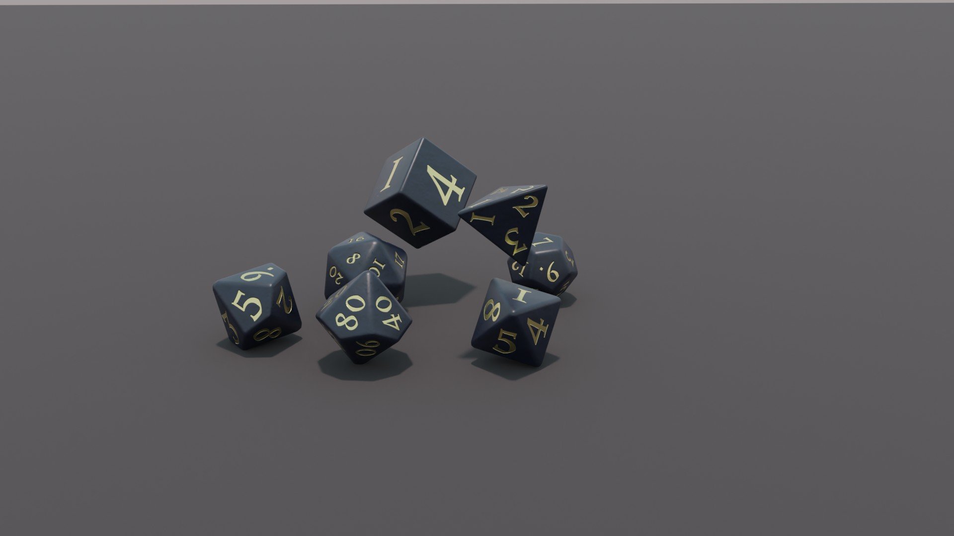 RPG Dice Asset - 3D Model by estchho
