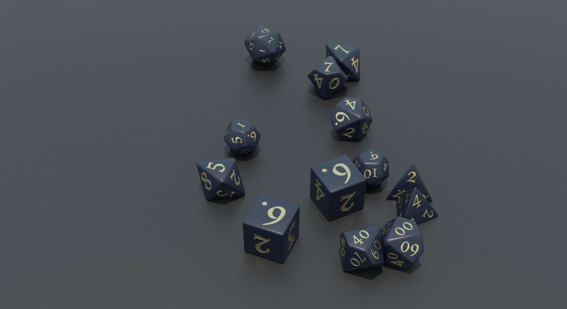 RPG Dice Asset - 3D Model by estchho
