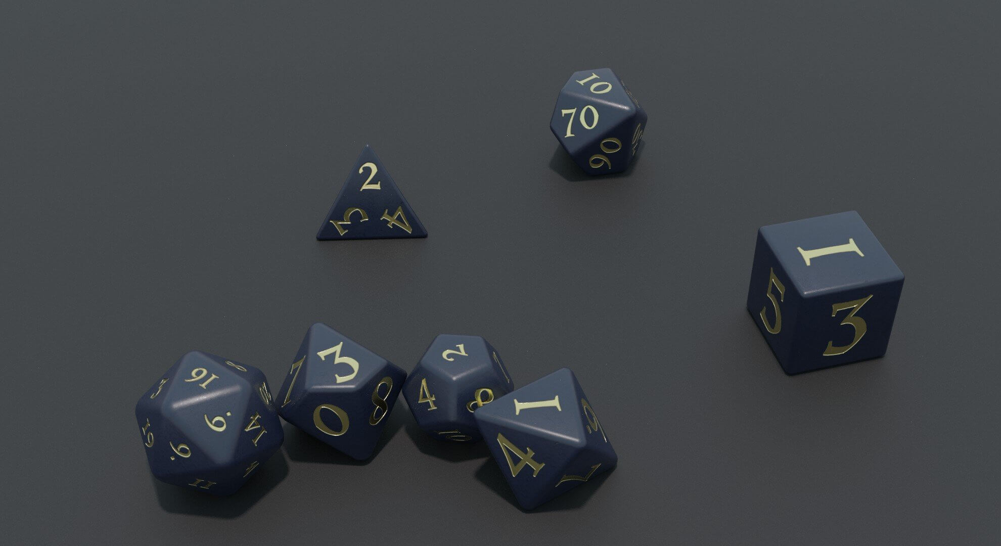 RPG Dice Asset - 3D Model by estchho