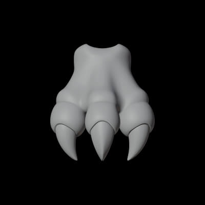 Dragon Hand 3D Print Model Fantasy Creature Part by estudiocog