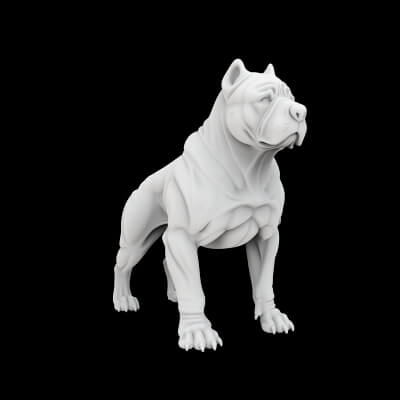 Guard Dog Statue - 3D Model by estudiocog