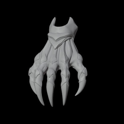 Shadow Dragon Claw 3D Print Model Fantasy Creature Part by estudiocog