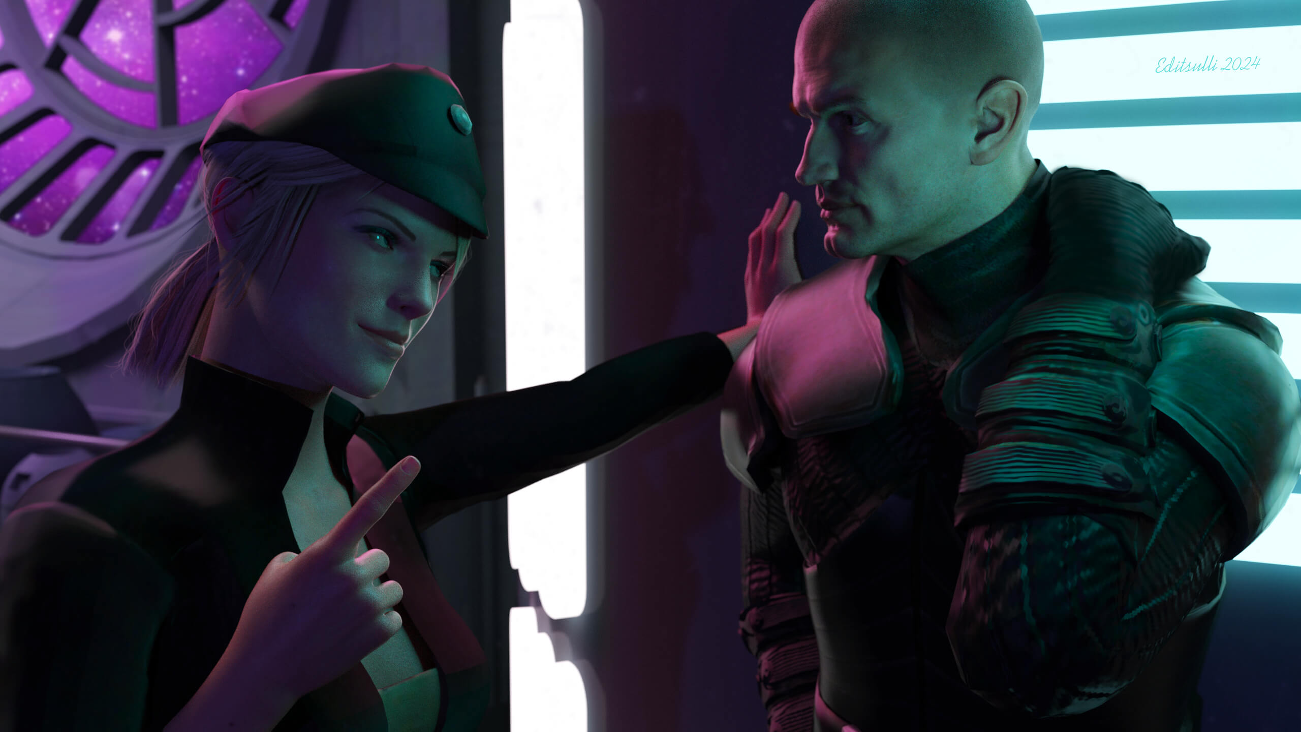 Juno and Starkiller 3D Render, Digital Art by ESulli