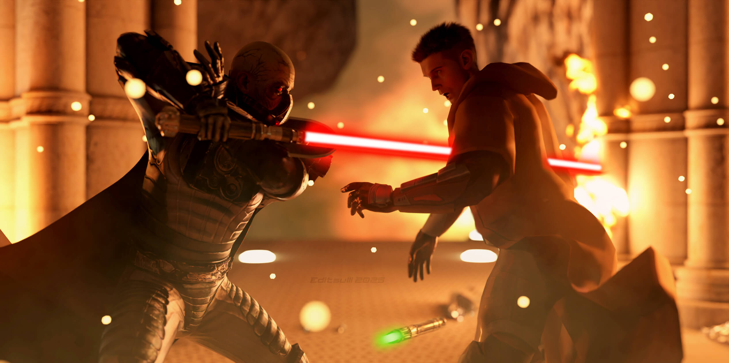 Malgus vs Zallow 3 3D Render, Digital Art by ESulli