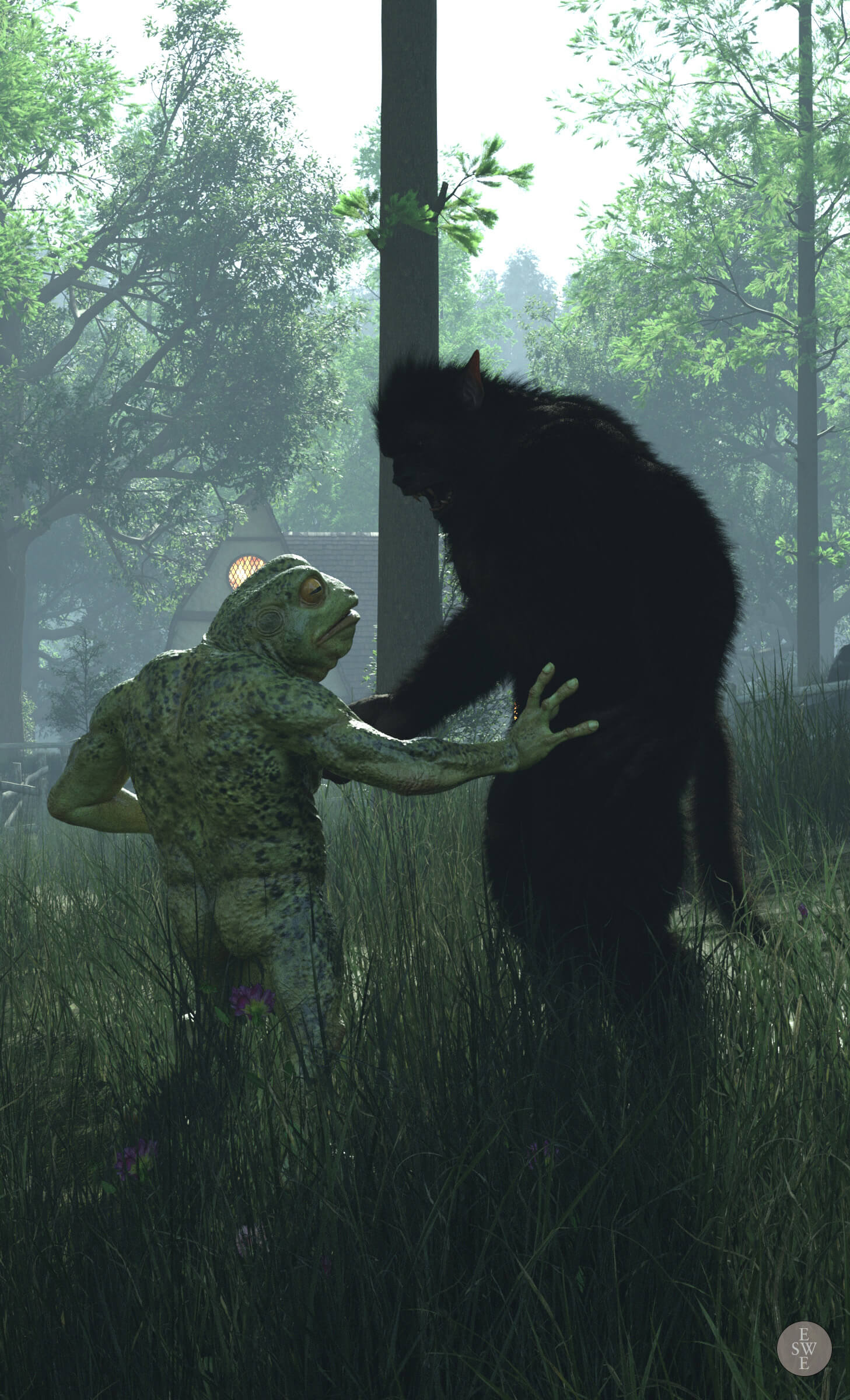 Sunday Morning in the Fairy Tale Forest 843 a.m 3D Render by Eswe