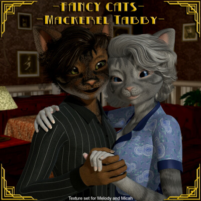 Fancy Cats - Mackerel Tabby for Melody & Micah Poser Content by ethin