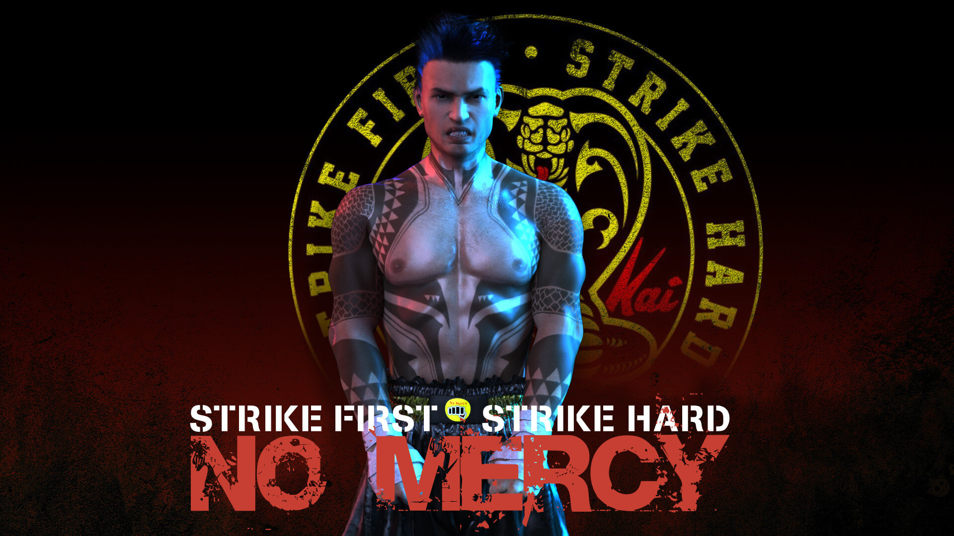 No Mercy 3D Render, Digital Art by Evasocold