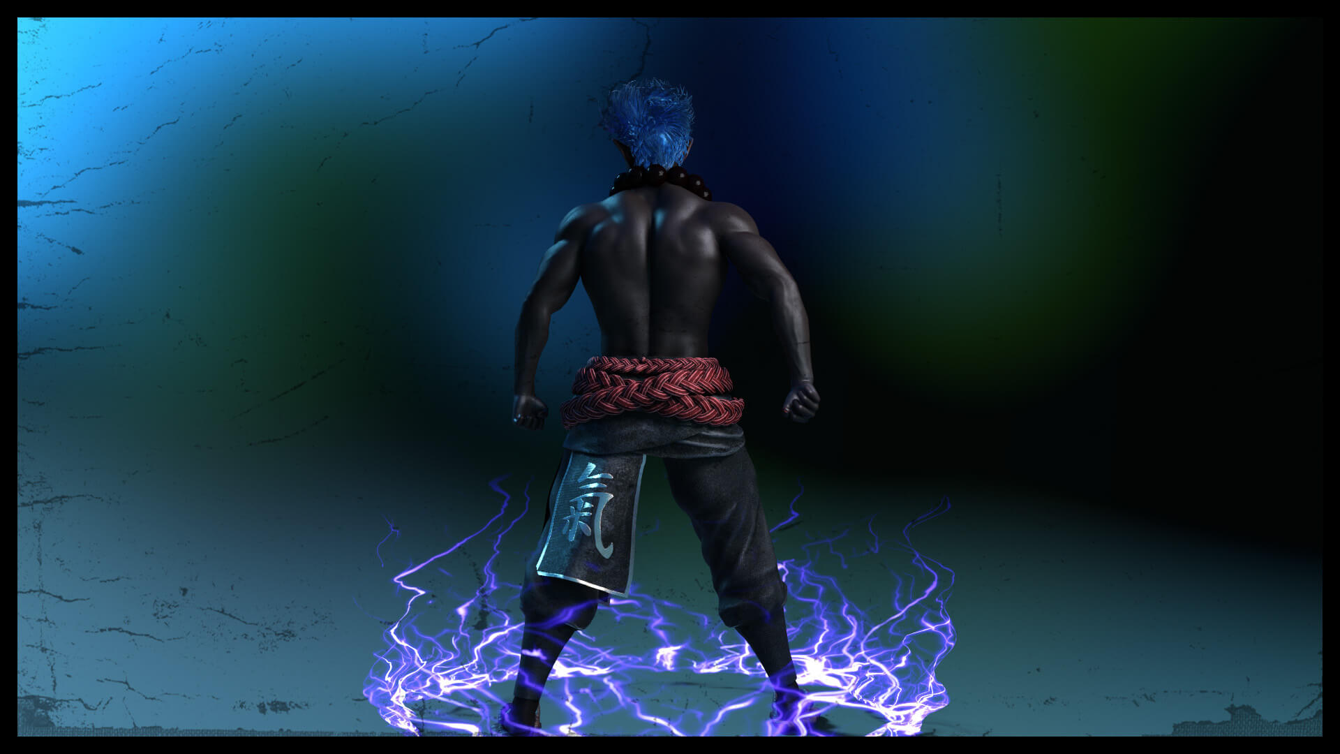 Shun Goku Satsu 3D Render, Digital Art by Evasocold