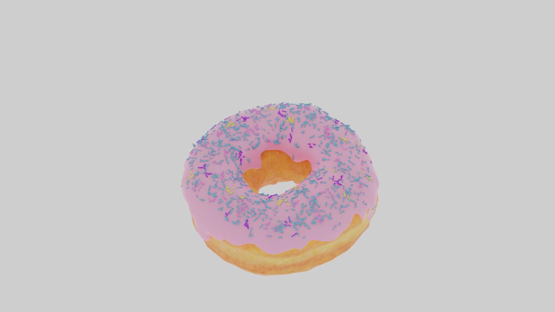 Animated Vanilla Donut - 3D Model by Evelyns 3D Creations