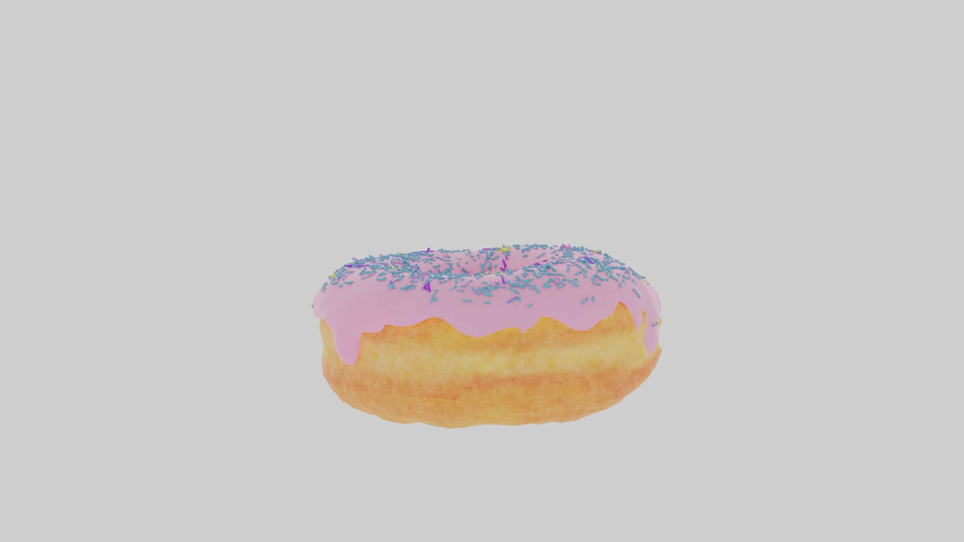 Animated Vanilla Donut - 3D Model by Evelyns 3D Creations