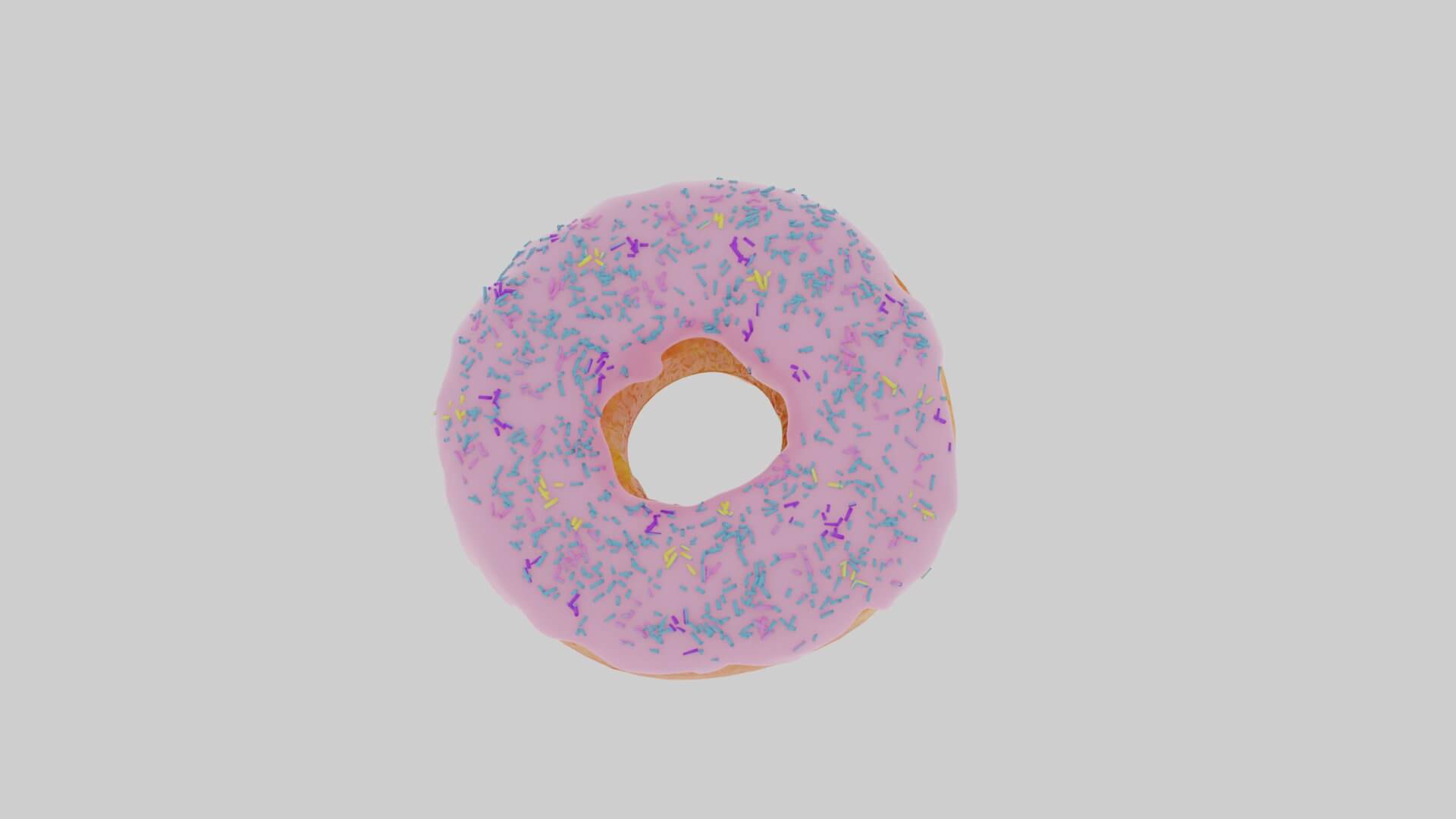 Animated Vanilla Donut - 3D Model by Evelyns 3D Creations