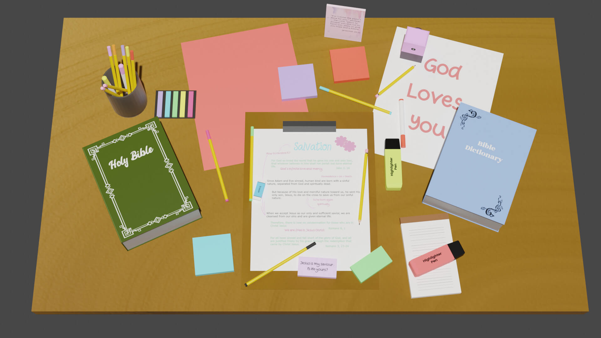 Bible Study Scenario - 3D Model by Evelyns 3D Creations