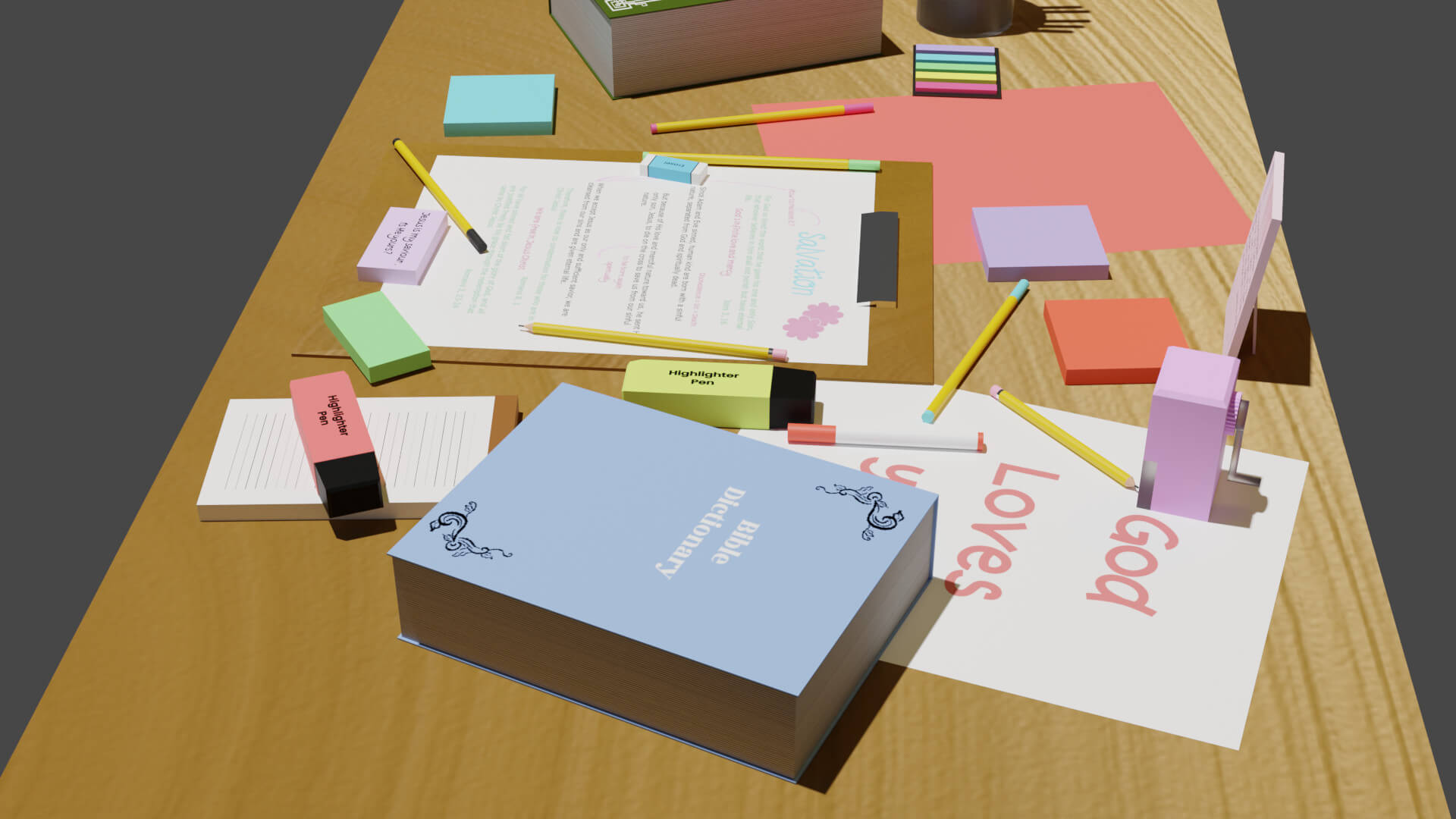 Bible Study Scenario - 3D Model by Evelyns 3D Creations