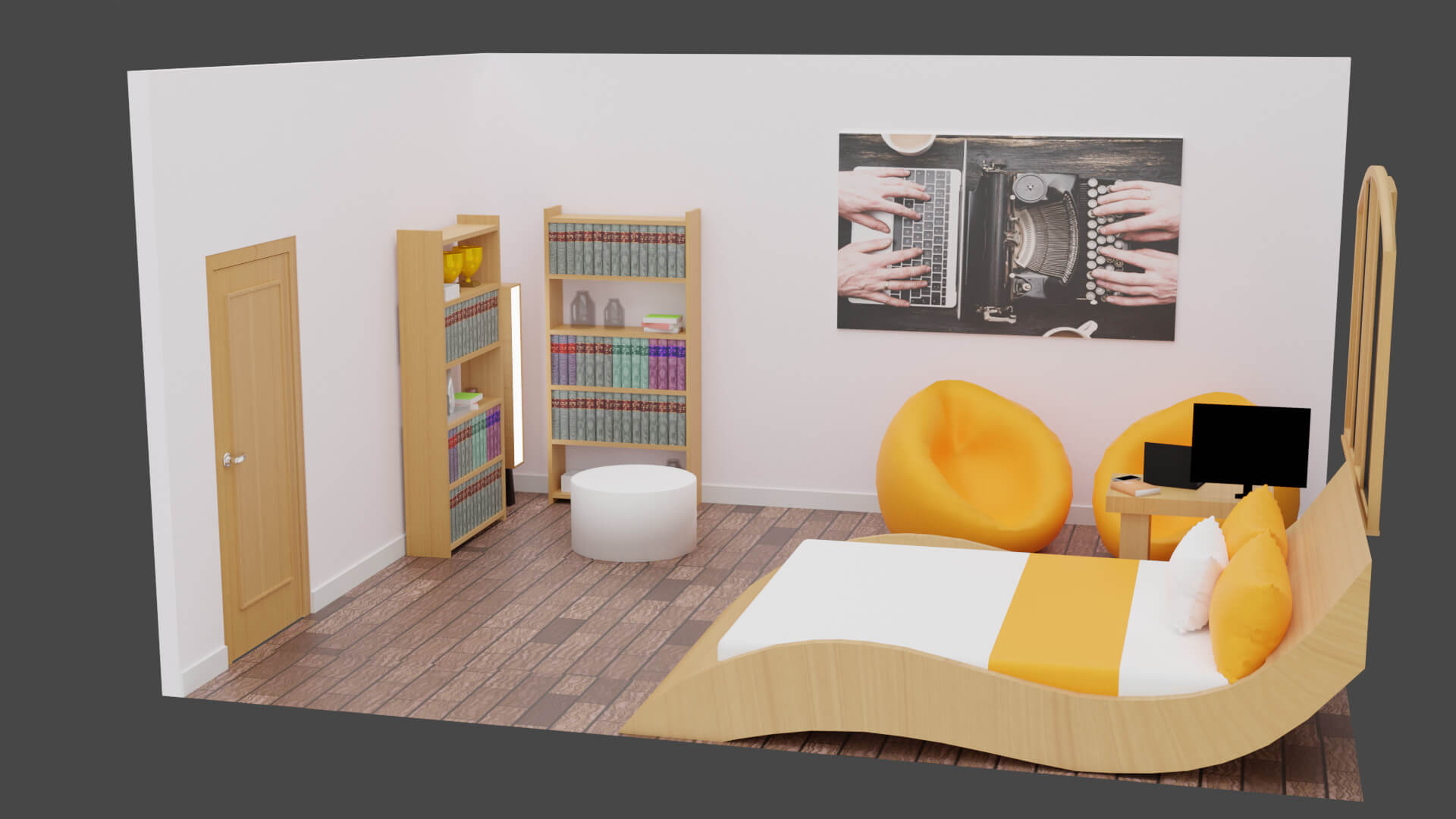 Haru Bedroom - 3D Model by Evelyns 3D Creations