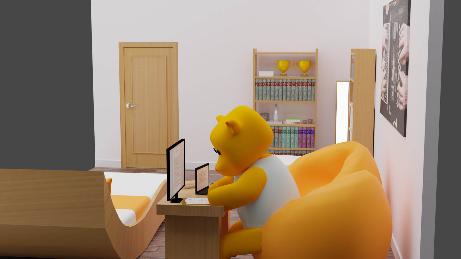 Haru Bedroom - 3D Model by Evelyns 3D Creations